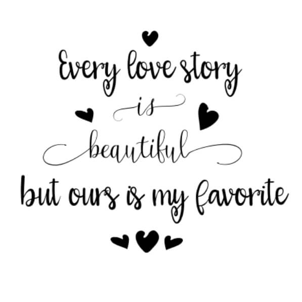 Download Black and White Love Story Quote with Hearts Quotes Online ...