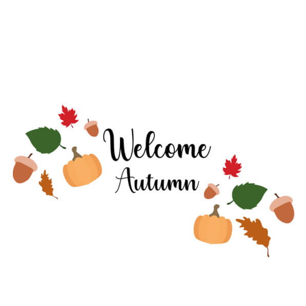 Download Welcome Autumn Sign with Fall Decorations Quotes Online ...