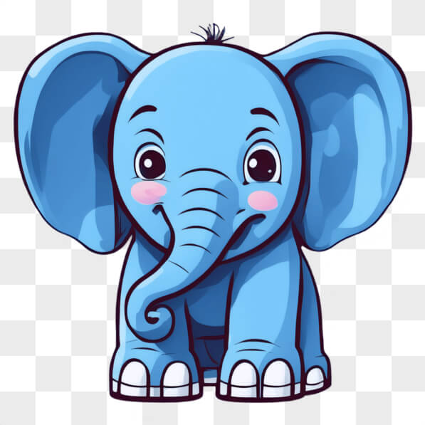 Download Small Blue Elephant on Black Background Cartoons Online ...