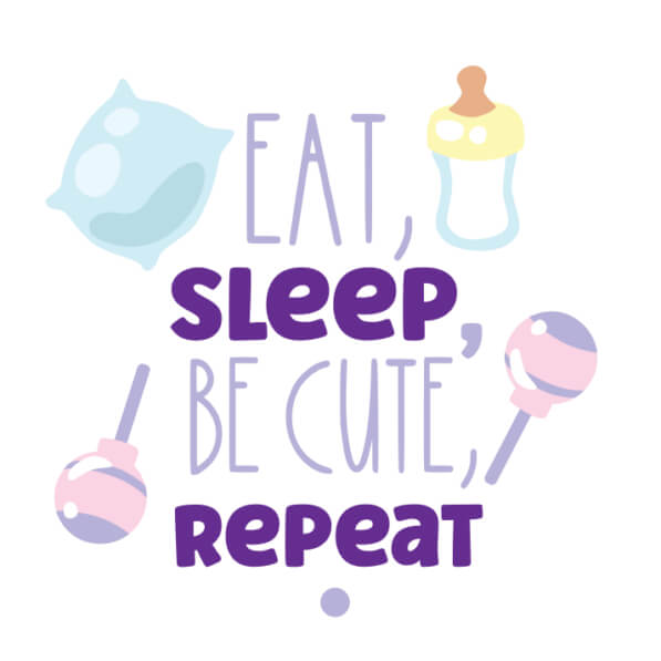 Download Cute Baby Care Poster with Pacifiers, Bottles, and Bibs Quotes ...