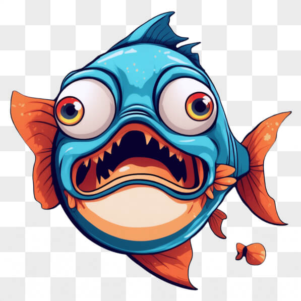 Download Cartoon Angry Fish with Large Teeth Cartoons Online - Creative ...