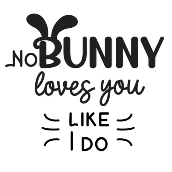 Download Black and White Craft Image with Text: No Bunny Loves You Like ...