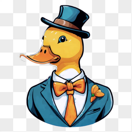 Download Cartoon Duck in Blue Suit and Tie Cartoons Online - Creative ...