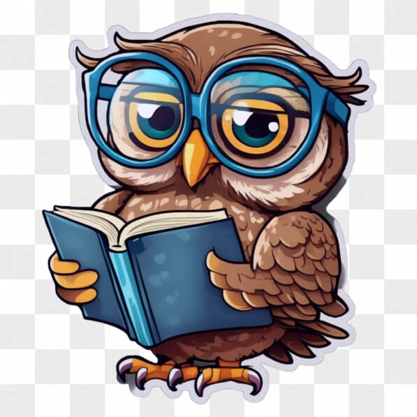 Descarga Búho con gafas leyendo un libro Cartoons En Línea - Creative ...