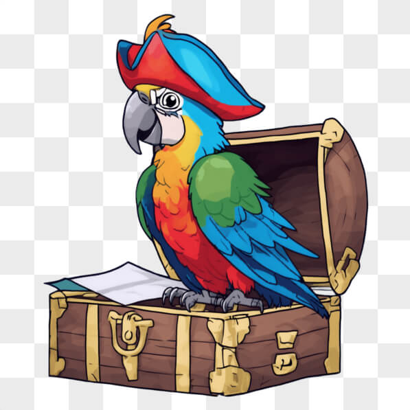 Descarga Loro Colorido con Sombrero de Pirata en la Parte Superior de ...