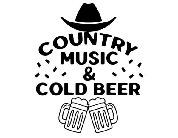 Download Country Music & Cold Beer with Cowboy Hats and Mugs of Beer ...