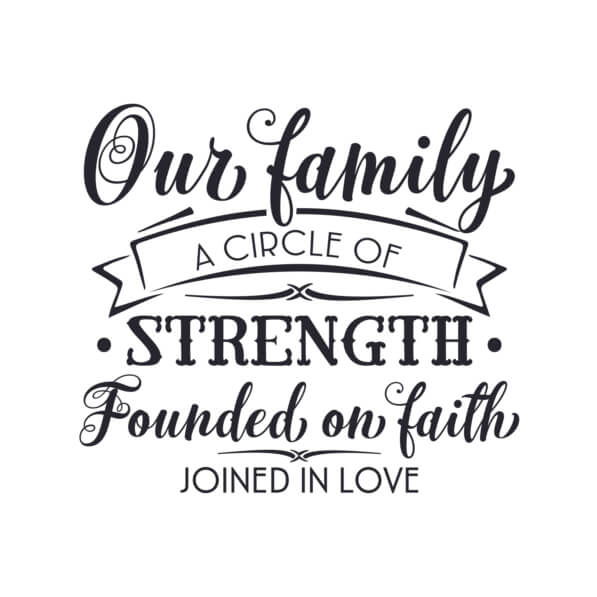 Download Our Family Circle of Strength Wall Art Quotes Online ...