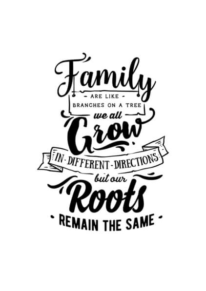 Download Black and White Family Tree Quote Vector Image Quotes Online ...