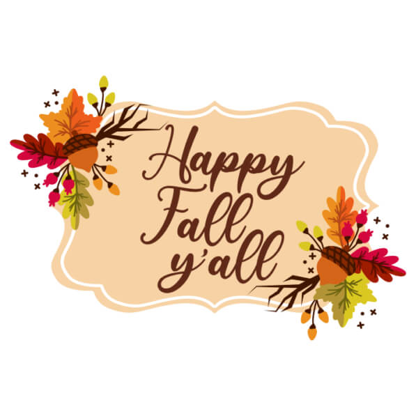 Download Happy Fall Y'All Sign Surrounded by Autumn Leaves and Branches ...