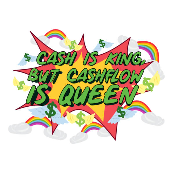 Download Colorful Design with 'Cash Is King, But Cash Is Queen' Text ...