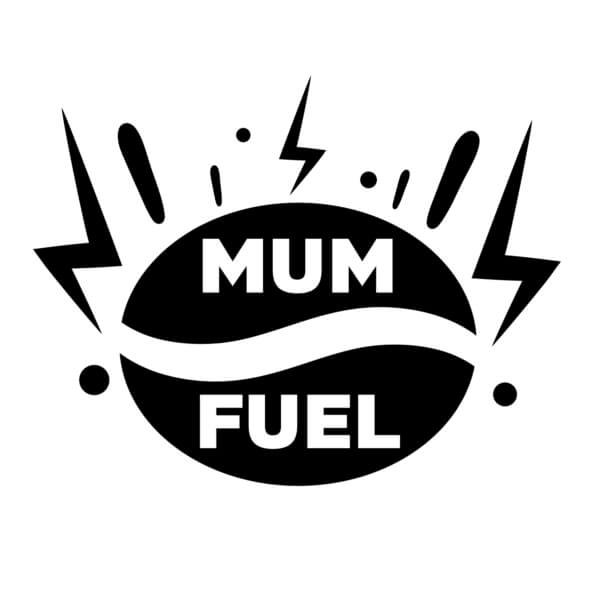 Download Mum Fuel Black and White Logo on White Background with ...
