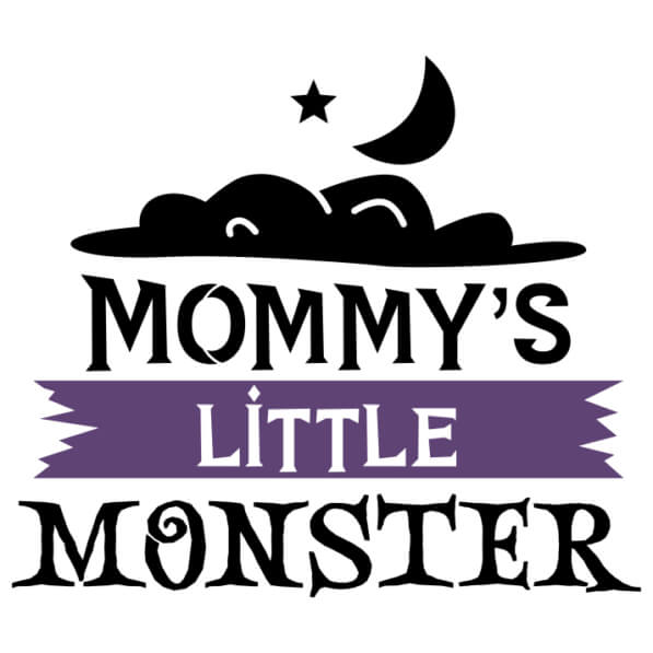 Download Mommy's Little Monster Halloween Sign with Crescent Moon ...