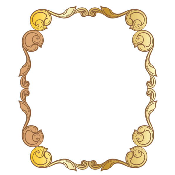 Download Ornate Gold Frame with Floral Design Frames Online - Creative ...