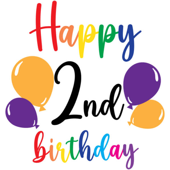 Download Happy 2nd Birthday Celebration with Colorful Balloons Quotes ...