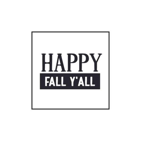 Download Happy Fall'yall Black and White Square with Leaves Quotes ...