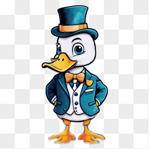 Download Elegant Cartoon Duck in Suit and Tie Cartoons Online ...