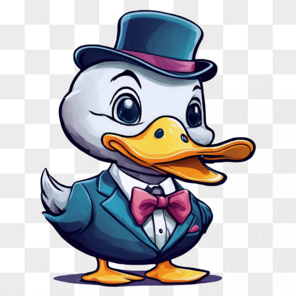 Download Elegant Cartoon Duck in Formal Attire Cartoons Online ...