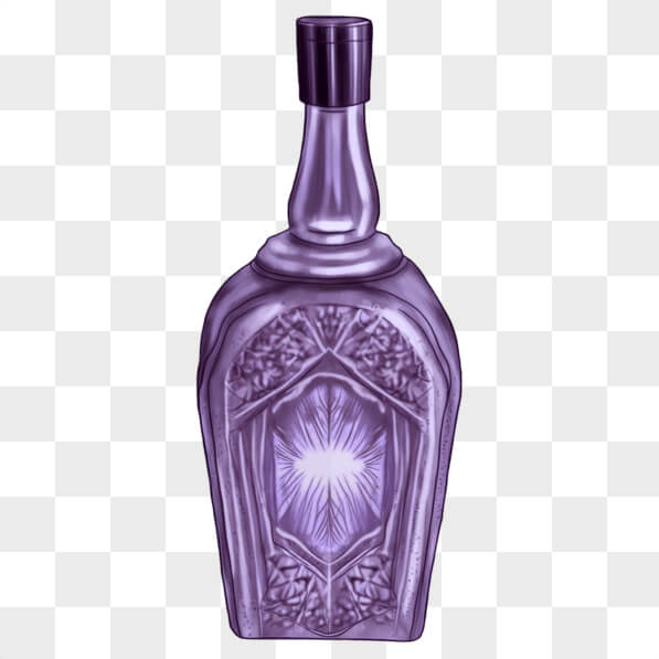 Download Purple Glass Alchemy Bottle with Ornate Design PNGs Online ...