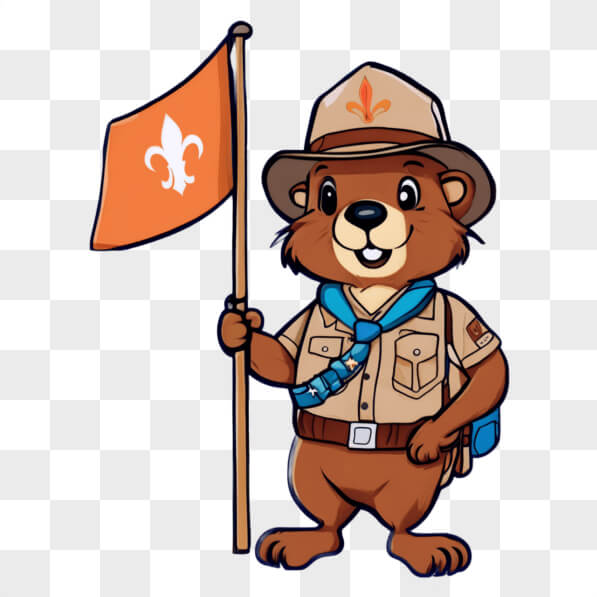 Download Bear Scout with Orange Flag - Boy Scouts of America (BSA ...