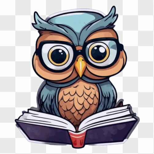 Download Promote Reading with Cartoon Owl and Open Book Cartoons Online ...