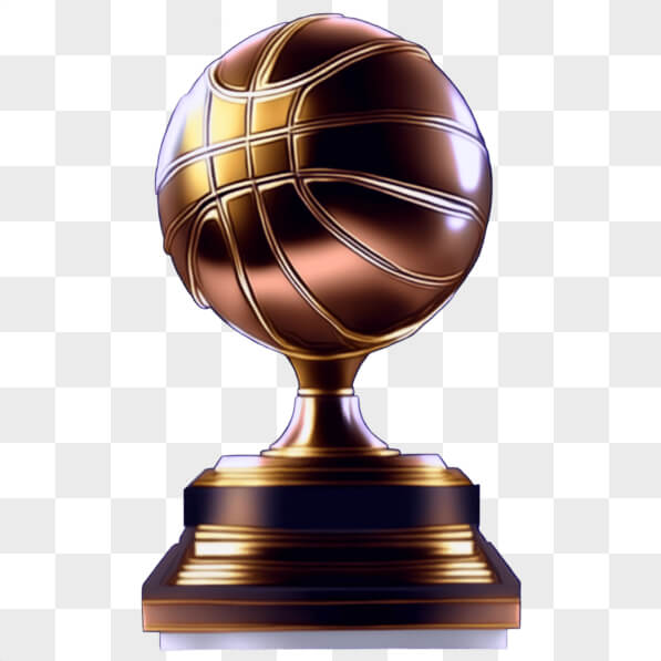Download Gold Basketball Trophy on Oval Pedestal PNGs Online - Creative ...