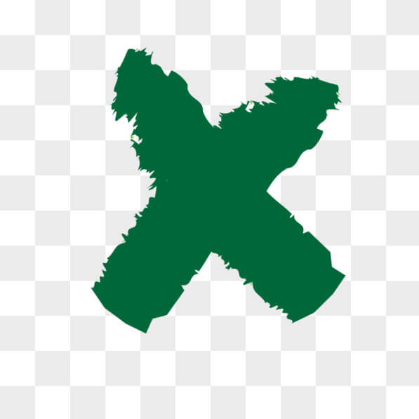 Descarga Letra X verde en fondo blanco con papel PNGs En Línea ...