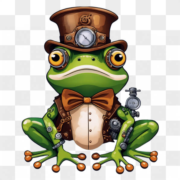 Download Steampunk Frog with Top Hat and Bowtie Cartoons Online ...