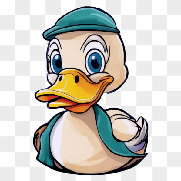 Baixe Pato Cartoon com Boné Laranja e Cachecol Verde Cartoons ...