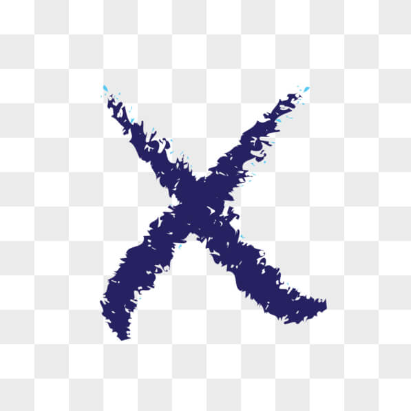 Download Blue Painted Letter X with White Dots PNGs Online - Creative ...