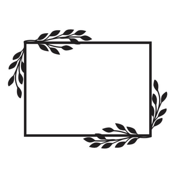Descarga Marco Negro con Hojas Adorno Decorativo Marcos En Línea ...