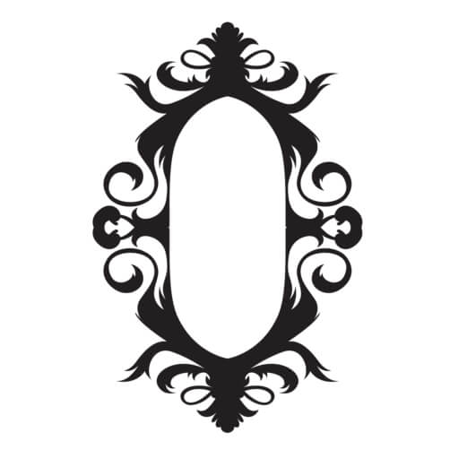 Download Black and White Editable Vector Frame with Ornate Design ...