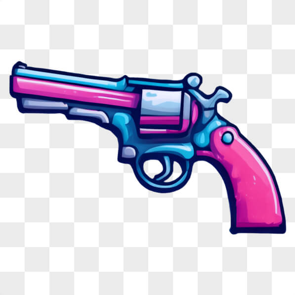 Download Pink and Blue Revolver on Black Background Cartoons Online ...