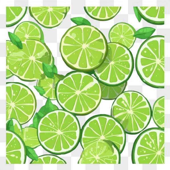 Download Lime Slice Seamless Pattern on Black Background with Leaves ...