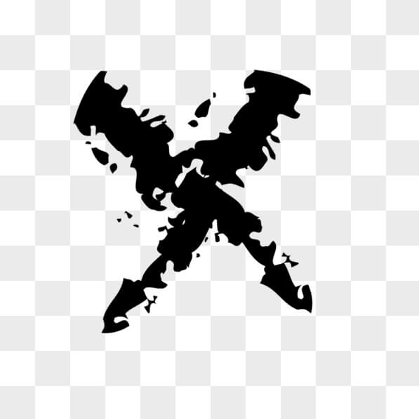 Download Black and White Cut Letter X PNGs Online - Creative Fabrica