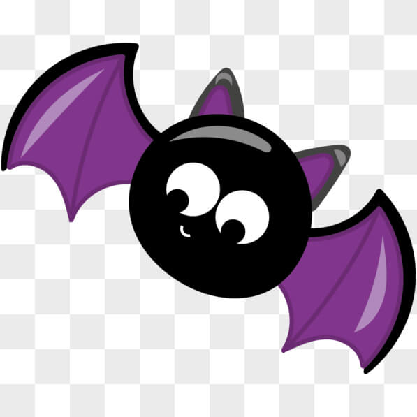 Download Happy Bat with Purple Wings in Flight PNGs Online - Creative ...