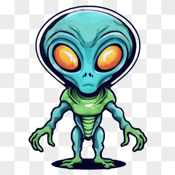 Descarga Dibujo animado colorido de alienígena para uso promocional ...