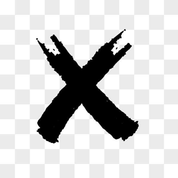 Download Black and White Painted Letter X - Symbol of Love and ...