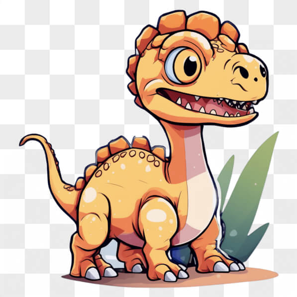 Descarga Dinosaurio de dibujos animados en la hierba con la boca abierta Cartoons En Línea ...