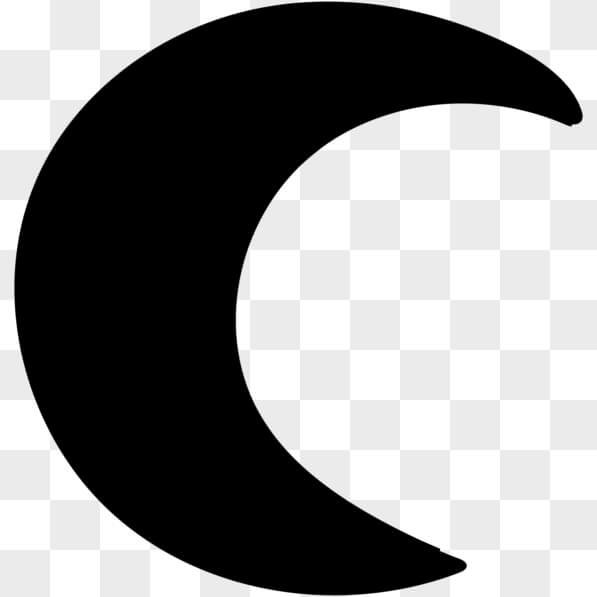 Download Crescent Moon Silhouette in Black and White PNGs Online ...