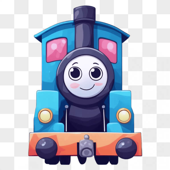 Download Cartoon-Style Blue Train Similar to Thomas the Tank Engine ...