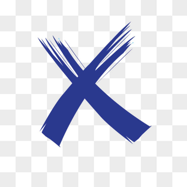 Descarga Arte Abstracto de la Letra X Azul PNGs En Línea - Creative Fabrica