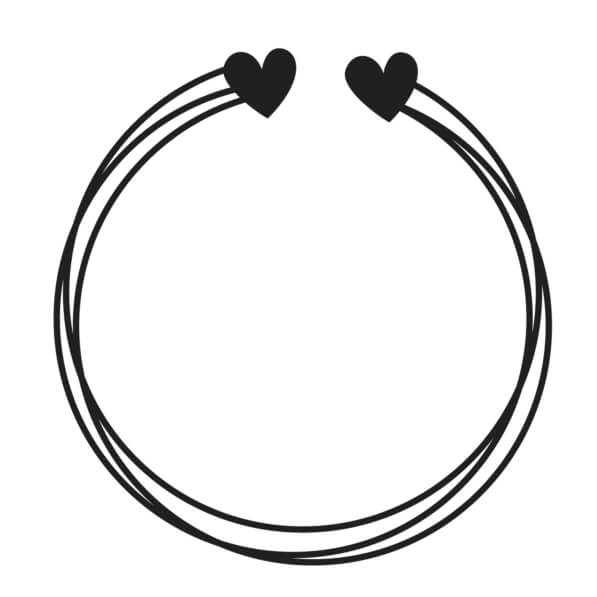 Descarga Círculo Negro con Corazones - Simbolizando Amor, Amistad y ...
