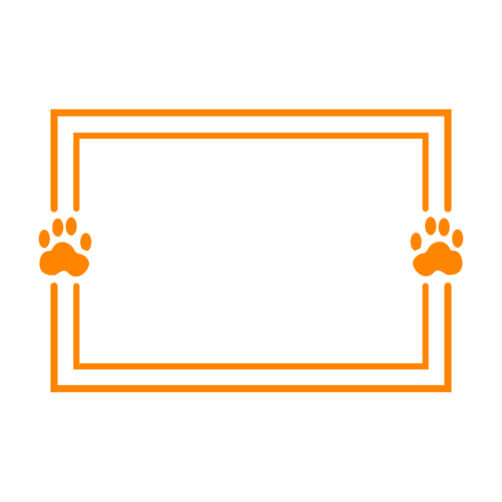 Download Black and White Dog Paw Print Frame Frames Online - Creative ...