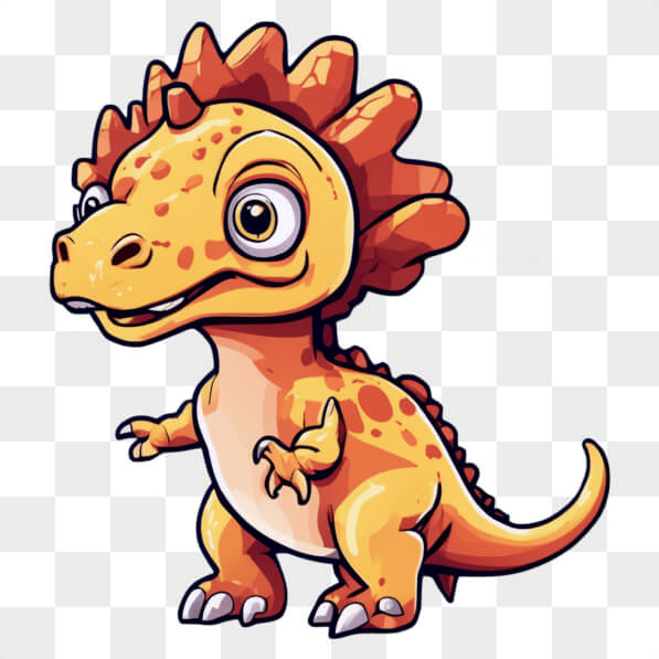 Descarga Dinosaurio de dibujos animados con la boca abierta y la cabeza inclinada Cartoons En ...