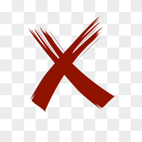 Download Red X Brush Stroke Abstract Image PNG Online - Creative Fabrica