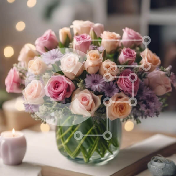 Romantic Flower Arrangement for Someone Special stock photo | Creative ...