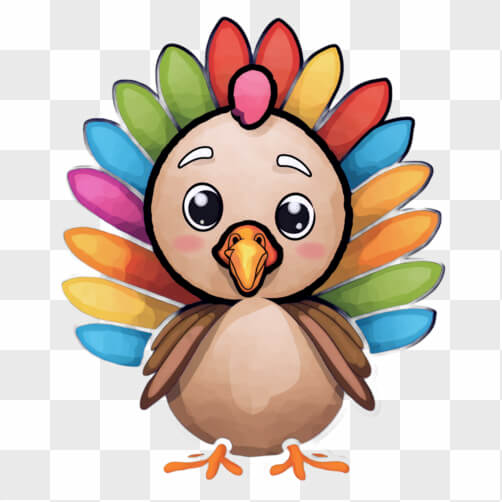 Download Colorful Cartoon Turkey for Thanksgiving, Halloween, and ...