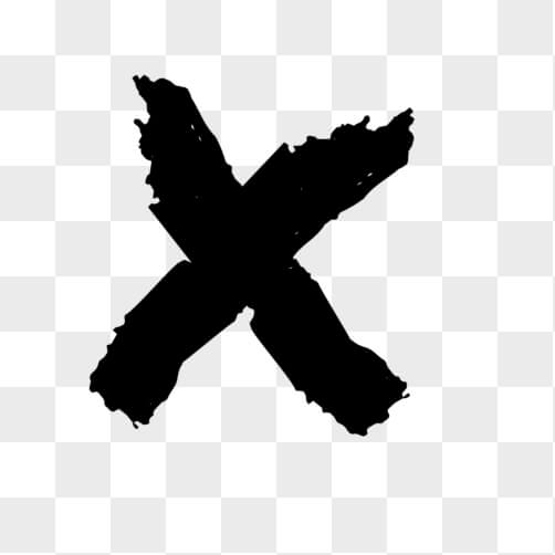 Download Minimalistic Black and White Letter X with Paint Splashes PNGs ...
