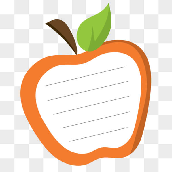 Download Orange Apple with Notepad for Writing Notes PNGs Online ...