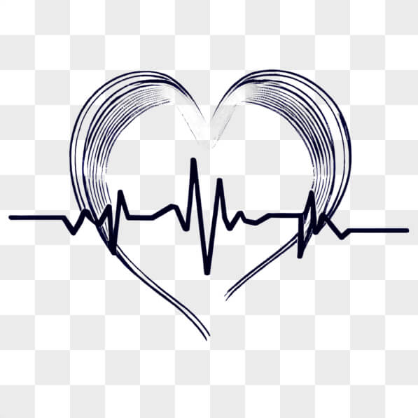 Pobierz narzędzie Linia EKG w kształcie serca do śledzenia medycznego ...
